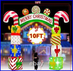 10 FT Christmas Inflatable Archway Gift Boxes Xmas Arch Inflatable Blow ...