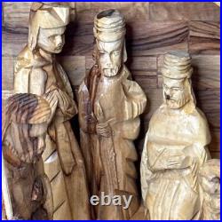 12 Pcs Nativity Set Hand Carved Olive Wood Made in Holy Land Jerusalem ...