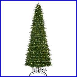 12 ft Pre-Lit Sheridan Sure-Lit Pole Slim Pine Christmas Tree, 800 ...