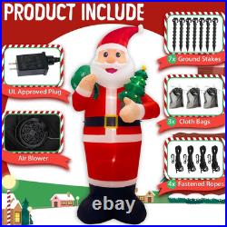 14FT Christmas Inflatable Santa Holding Gift Bag 2025 NEW LED Outdoor ...