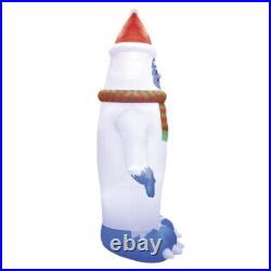 20′ LED Giant Yeti with Santa Hat Christmas Inflatable Outdoor Yard ...