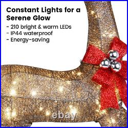 3Piece Prelit Christmas Reindeer Family Outdoor Yard Decoration Lighted ...