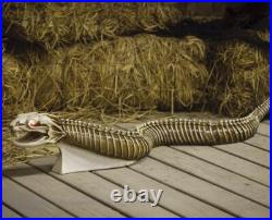 4’11 MGO Lighted LED Realistic Snake Skeleton Glowing Red Eyes ...