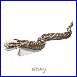 4’11 MGO Lighted LED Realistic Snake Skeleton Glowing Red Eyes ...