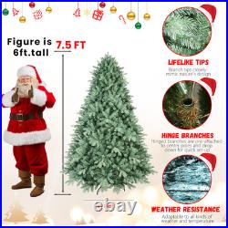 4-9ft Artificial Christmas Tree Green Blue Spruce Hinged tree ...