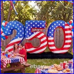 4th of July Inflatable 250th Anniversary LED Blow Up Yard Decor ...