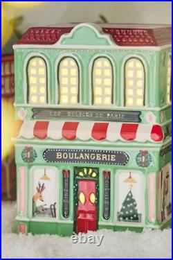 Anthropologie Ceramic Holiday House Tea Light Village French Bakery ...