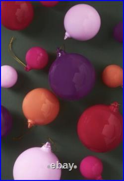 Anthropologie Set 12 Opaque 3 Glass Bauble Ball Ornaments Warm ...