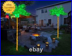 Artificial Palm Tree 9.5FT 305Led Outdoor Lighted Palm Trees Metal ...