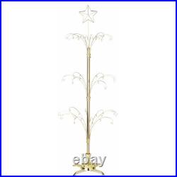 Bard’s Gold-toned 60 Arm 3 Tier Rotating Ornament Display Tree, 60 H ...