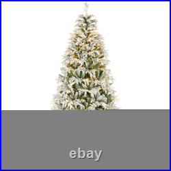 Best Choice Products Pre-Lit Flocked Cedar Cypress Tree Twinkling ...