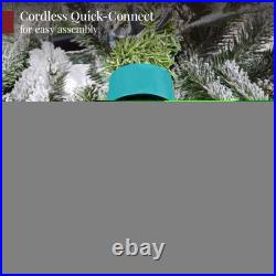 Best Choice Products Pre-Lit Flocked Cedar Cypress Tree Twinkling ...