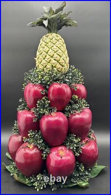 Colonial Williamsburg Faux Apple Pineapple Table Centerpiece Topiary ...