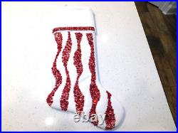 Frontgate Peppermint Swirl Christmas Stocking by Kim Seybert $199 NO ...