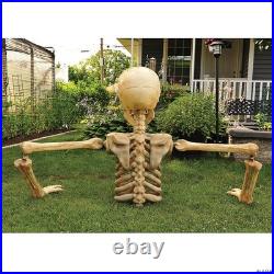 GIANT Up to 10 Ft Wide Skeleton Grave Breaker Outdoor Halloween Spirit ...