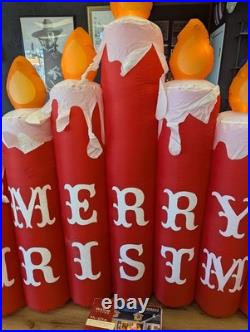 Gemmy Holiday Living 9 ft Lighted Christmas Candles Airblown Inflatable ...