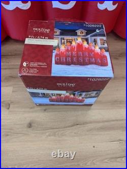 Gemmy Holiday Living 9 ft Lighted Christmas Candles Airblown Inflatable ...