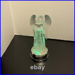 Gerson 13 In Lighted Angel Water Lantern Snow Globe with Continuous ...