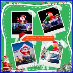 Giant 20-33 FT Christmas Inflatable Santa Claus in Chimney with Light ...