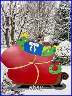 Grinch’s Sleigh Hand Painted Wood Yard Art Christmas Outdoor or Indoor ...
