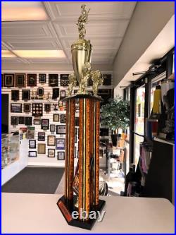 HALLOWEEN TROPHY 35 TALL SUPER COOL AWARD With WITCH FIGURE AND FUN ...