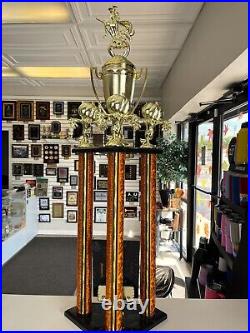 HALLOWEEN TROPHY 35 TALL SUPER COOL AWARD With WITCH FIGURE AND FUN ...