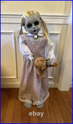 Halloween Classics Animated Scary LED Creepy Haunted Doll 3ft Home ...