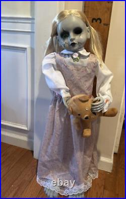 Halloween Classics Animated Scary LED Creepy Haunted Doll 3ft Home ...