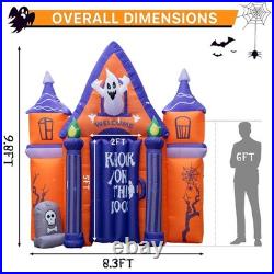Halloween Inflatables 10FT Castle Haunted House Arch Archway with Ghost ...