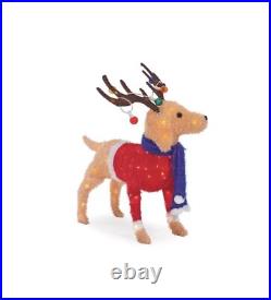 Home Accents Holiday Christmas LED Tinsel Golden Retriever Yard ...