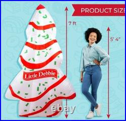 LITTLE DEBBIE Viral Inflatable Lighted 7 Ft Christmas Tree In White ...