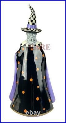 Mackenzie-Childs Greta Witch With Orange Check Pumpkin & Frog New No ...