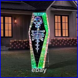 Member’s Mark 5′ Pre-Lit Prismatic Coffin 300 LED Outdoor Halloween ...