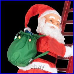 Mr. Christmas Animatronic 122-in Freestanding Santa Yard decoration ...