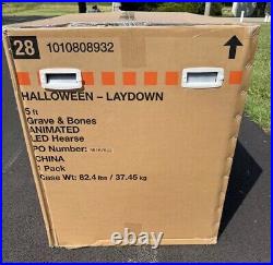 NEW Home Depot Halloween Home Accents Holiday 5 ft. Animated LED Hearse ...