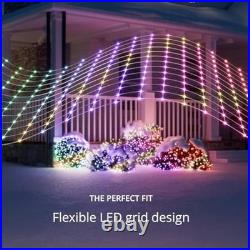 Net lights, flexible led grid with 260 mappable rgb leds, indoor and o ...