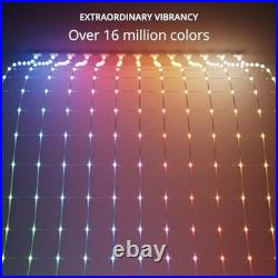Net lights, flexible led grid with 260 mappable rgb leds, indoor and o ...