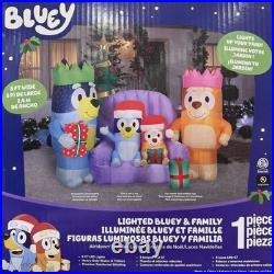 New 6.6′ Bluey Family Christmas Inflatable 2025 Gemmy Indoor Outdoor ...