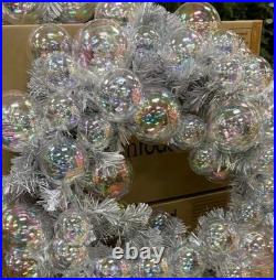 New In Box Frontgate Grandin Road Silver Bubble Wreath SOLD OUT ...