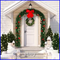 Outdoor 8.7 FT PVC Christmas Arch with Lights, Ornaments Holiday Arch ...