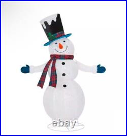 Pop-up Snowman Family Set Of 4, 5 Ft Tall, 600 LED Lights, Christmas ...