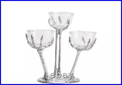 Pottery Barn METAL Silver Skeleton Hand Triple Condiment Candy Server ...