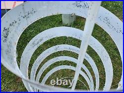 Rare Vintage White Glitter Metal Spiral Christmas Tree With Star Topper ...