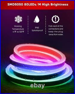 Shine Decor Eco Neon RGB Color Changing Neon Led Rope Light 132 Ft 40 ...