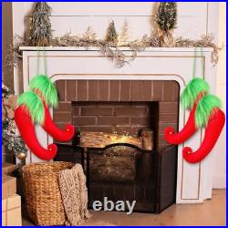 Suhine Christmas Elf Boots Hanging Decor Red 13 Inch – Christmas Decor ...