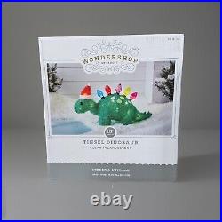 Target Wondershop 15 Lit Tinsel Dinosaur with Santa Hat Christmas Yard ...
