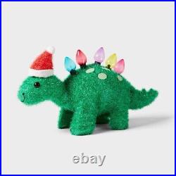 Target Wondershop 15 Lit Tinsel Dinosaur with Santa Hat Christmas Yard ...