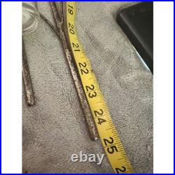 Vintage Metal Leaf Wall Candle Sconces Set Brass Gold Glass Votive MCM ...