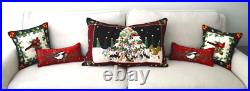 Woodland Christmas tree song birds BIG pillow handmade wool felt New ...